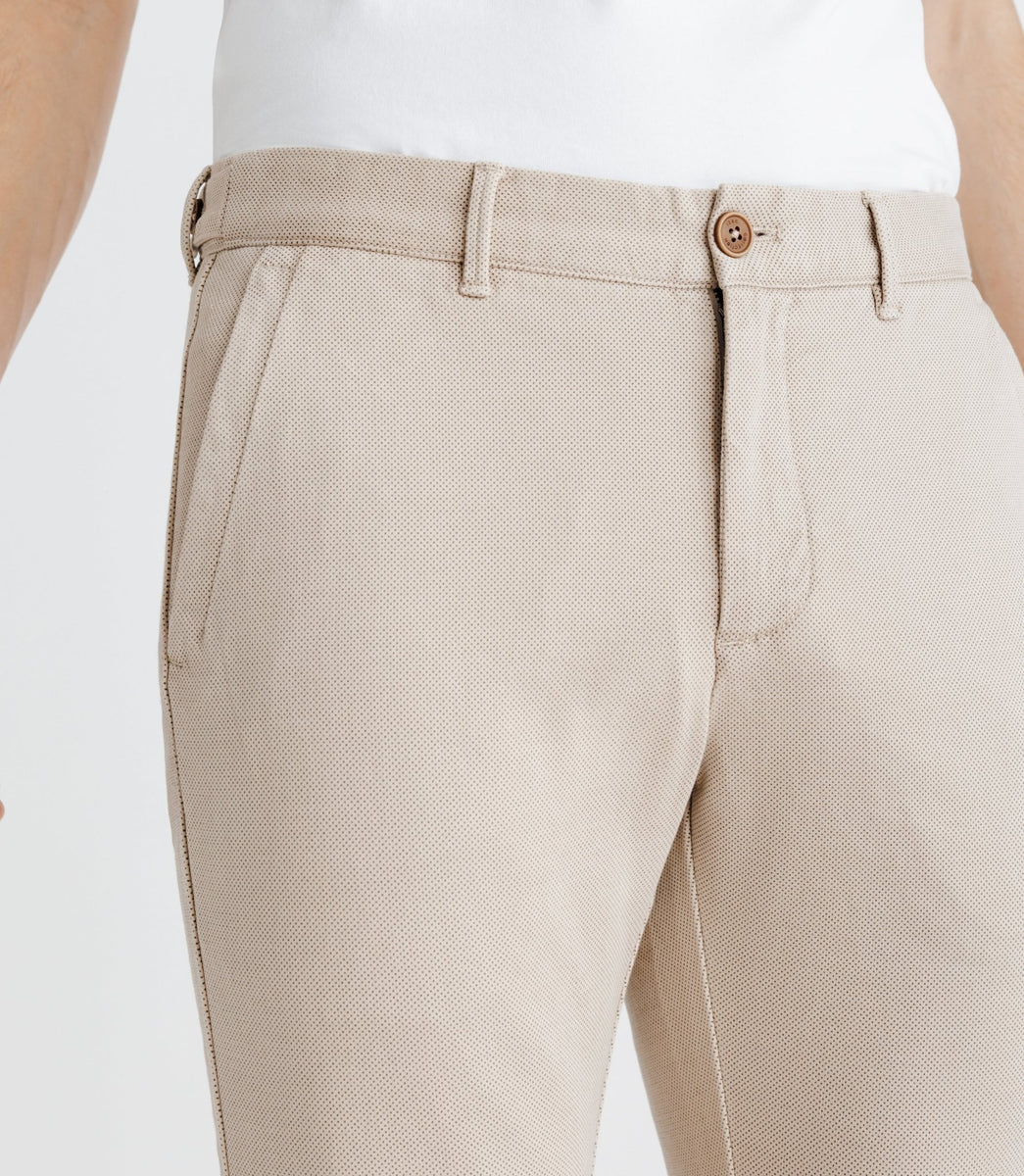 Beige printed pants