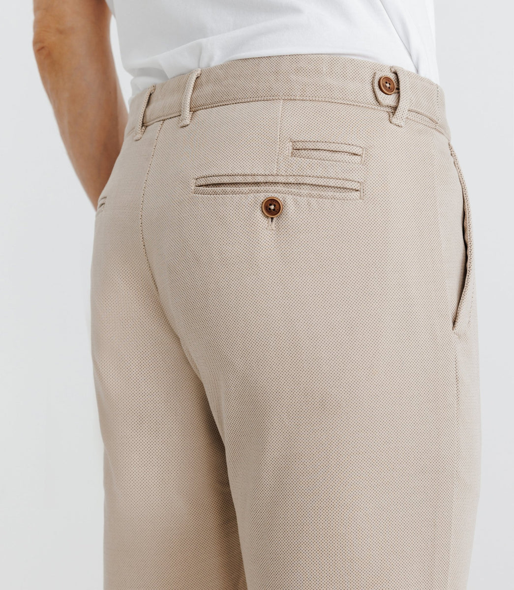 Beige printed pants