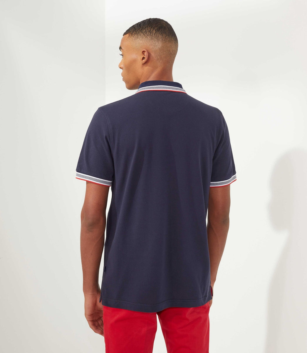 "Macro" navy polo